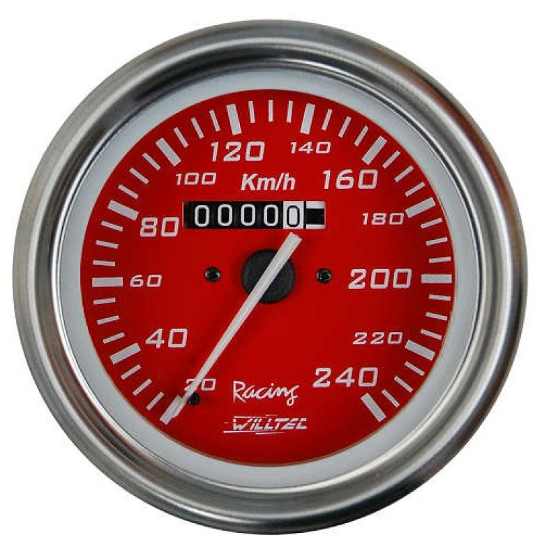 Velocímetro Mecânico 240Km W1,0 ESPORTIVO ø=100mm Cabo=1,0 Vermelho ...