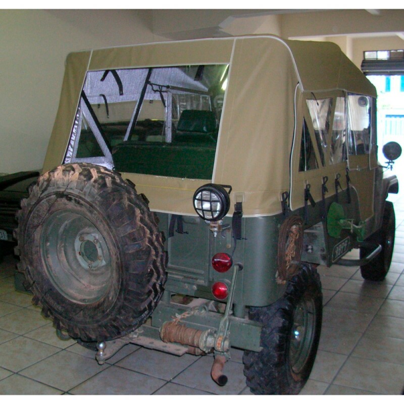Capota Jeep CJ6 Bernardão 2 Portas Semi Conversível Bege Iraque ...